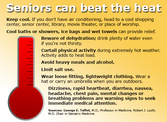 Tips for seniors to stay cool during summer months Tips for seniors to stay cool during summer months
